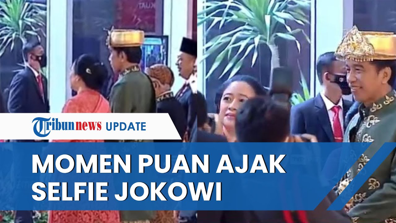 Momen Puan Ajak Selfie Jokowi Megawati Dan Maruf Amin Saat Pakai