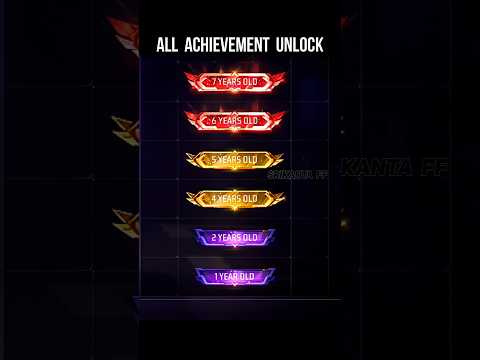 All Old Achievements Unlock 🔥 7 Years Old Title | Achievement Free Fire #freefire #srikantaff