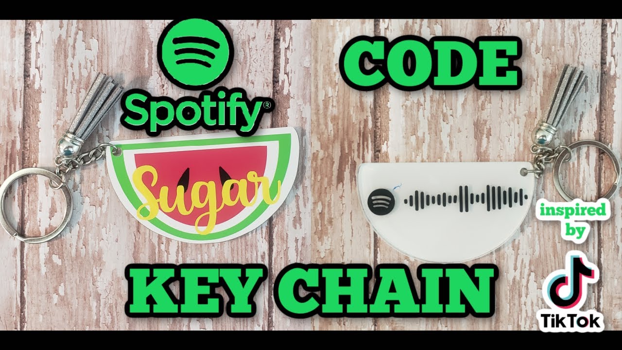 spotify code keychain a spin on spotify glass art as seen on tiktok - trend - cricut song art