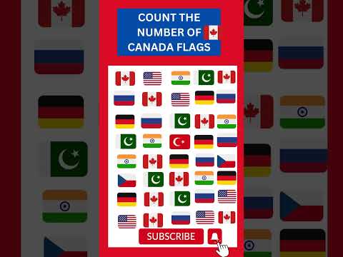 COUNT THE NUMBER OF CANADA FLAGS #shorts #youtubeshorts