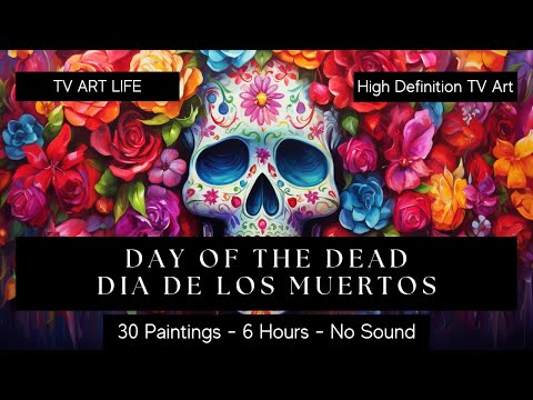 Sugar Skulls - Day of the Dead - Dia De Los Muertos TV Art | Frame TV | 4K | 6 Hours | No Sound