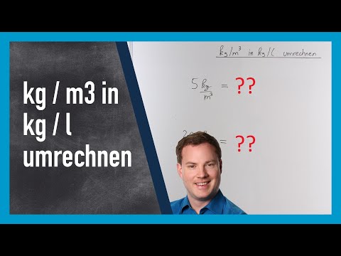 Kilogramm pro Kubikmeter in Kilogramm pro Liter ( kg m3 in kg l ) umrechnen