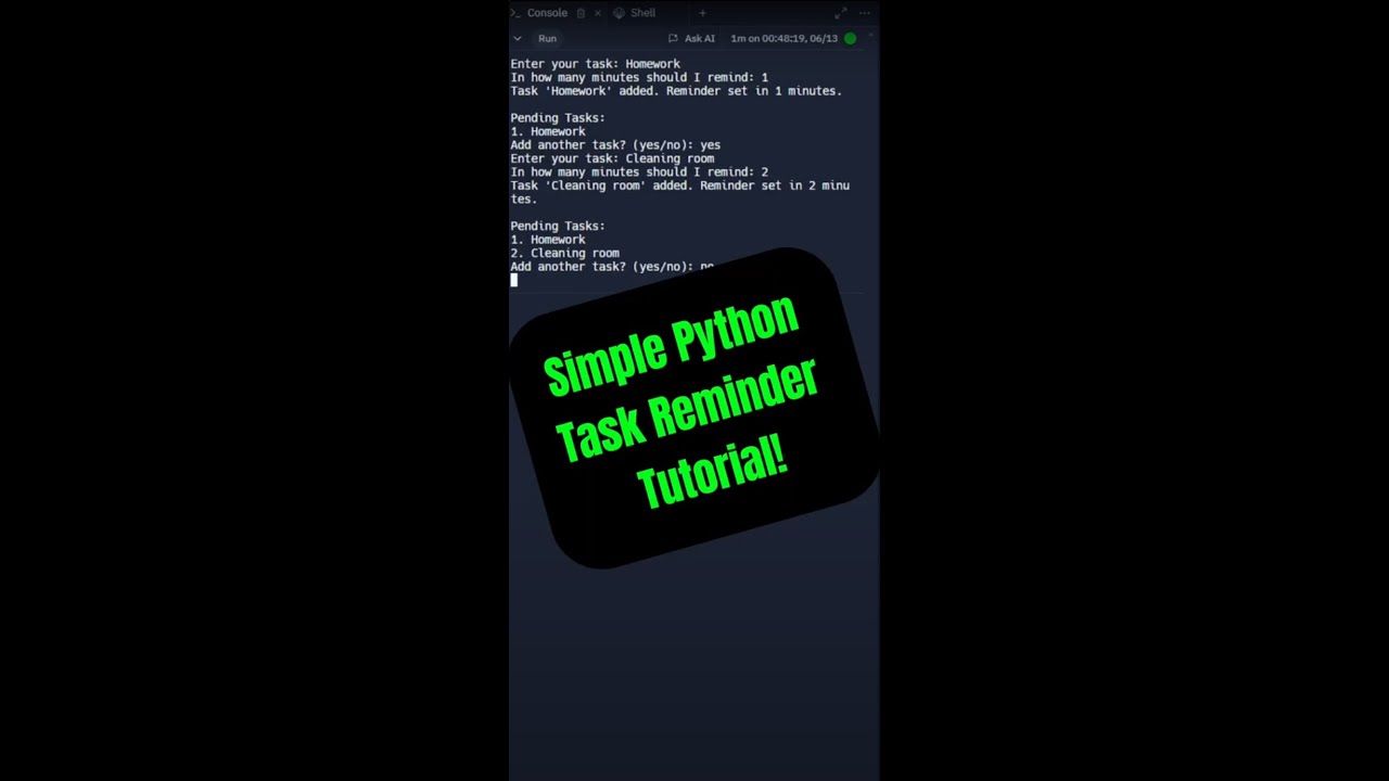 Python Task Reminder Tutorial