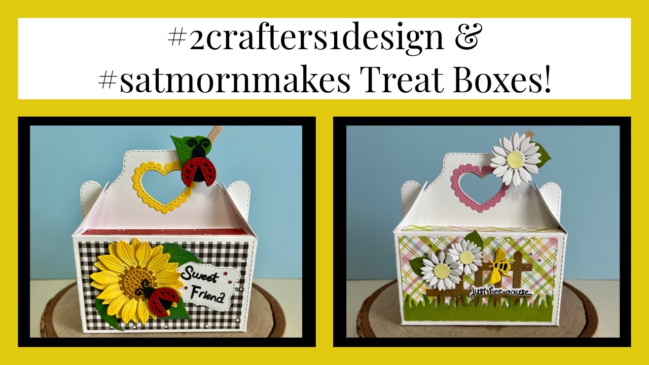 Treat Boxes #2crafters1design #satmornmakes 