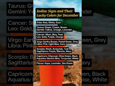 Zodiac Signs and Their Lucky Colors for December