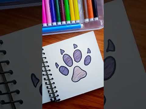 Cat Paw Drawing / How to Draw Cat Paw Drawing Step by Step / #shorts#youtubeshorts