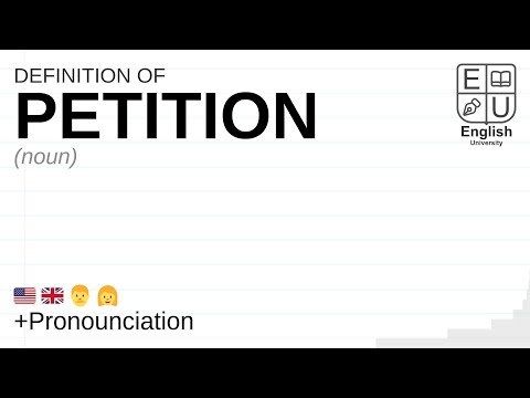 PETITION meaning, definition & pronunciation | What is PETITION? | How to say PETITION