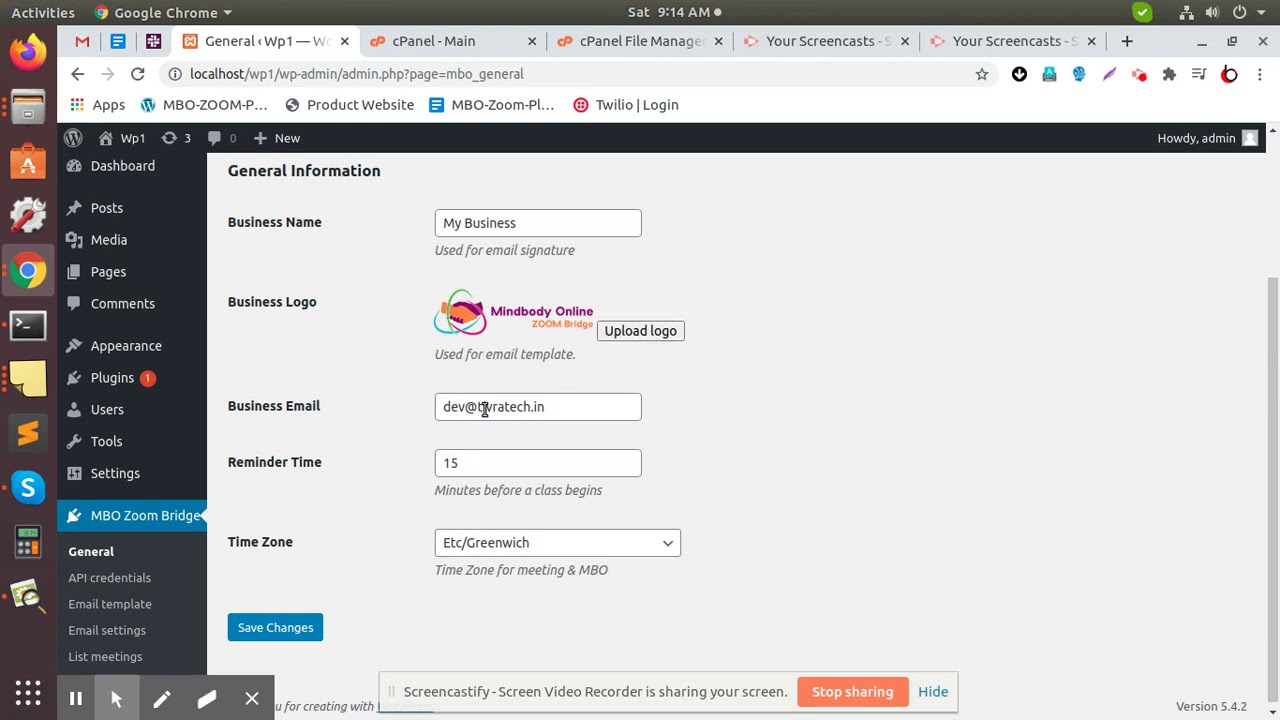 Setup Plugin General Settings