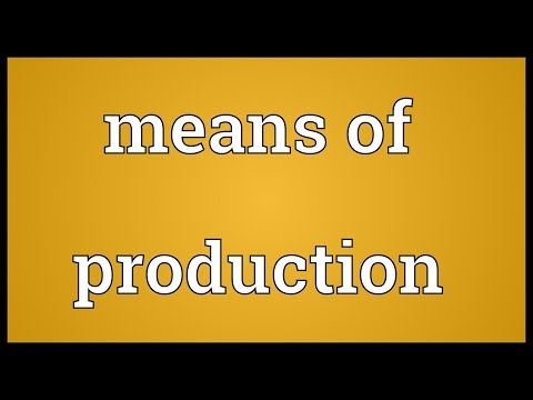 Means of production Meaning