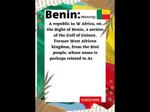 Benin meaning|Benin etymology#literally #bani#sons#viral #shorts #Benin#west#africa #popular