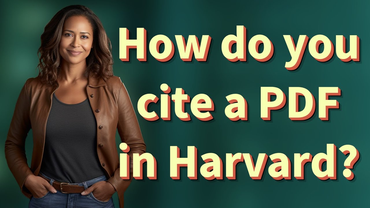 How do you cite a PDF in Harvard?