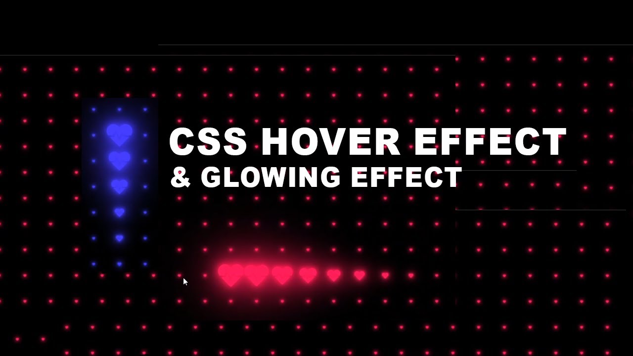 CSS Creative Background Hover Effects | Glowing Heartbeat/dots Animation using Html & CSS Only