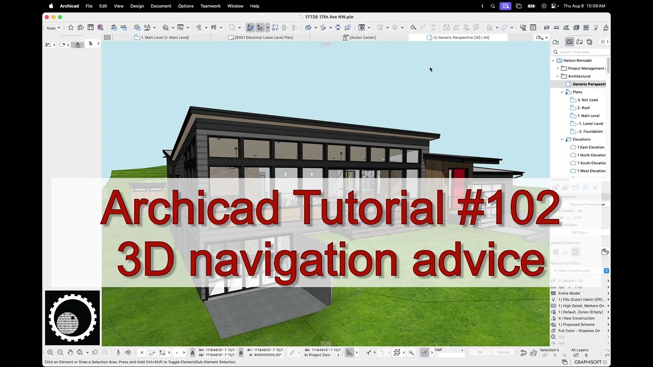 Archicad Tutorial #102: 3D Navigation Advice
