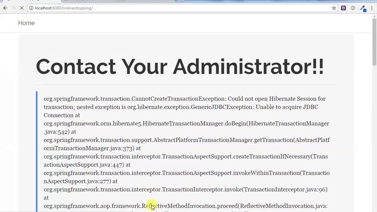 ERROR - Cannot create PoolableConnectionFactory (isValid() returned false)