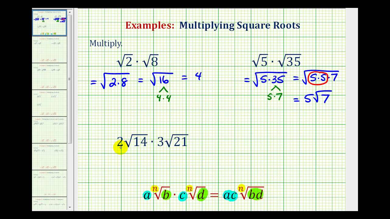 Ex:  Multiply Square Roots
