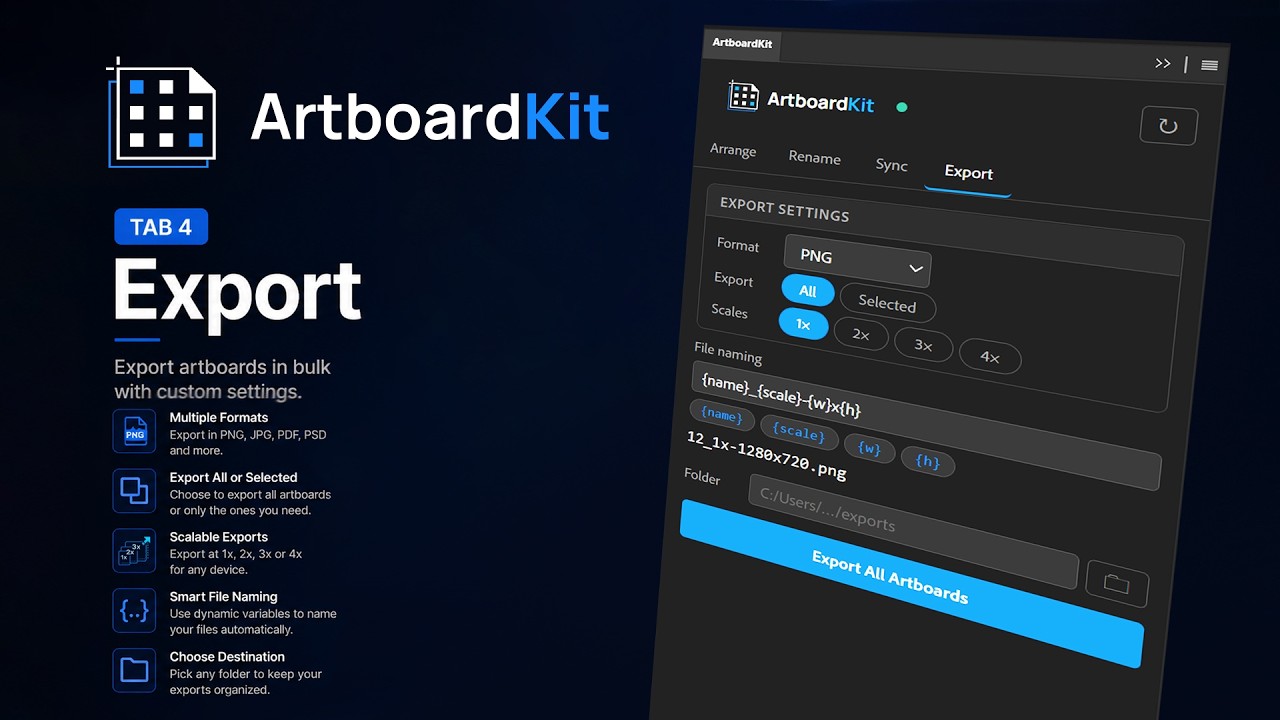 ArtboardKit TAB-4 Export