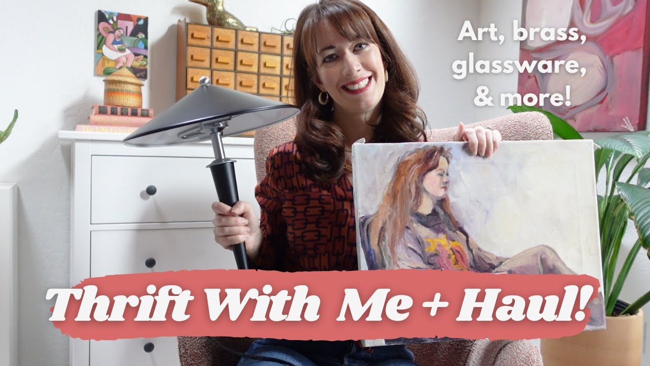 Thrift with Me for Vintage Art, Brass, Glassware & More! | Etsy Seller