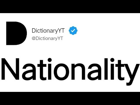 Nationality Meaning in English