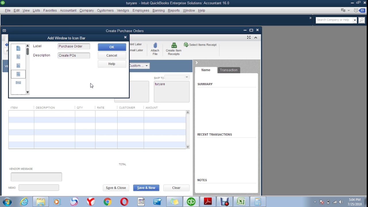 QUICKBOOKS LESSON 09