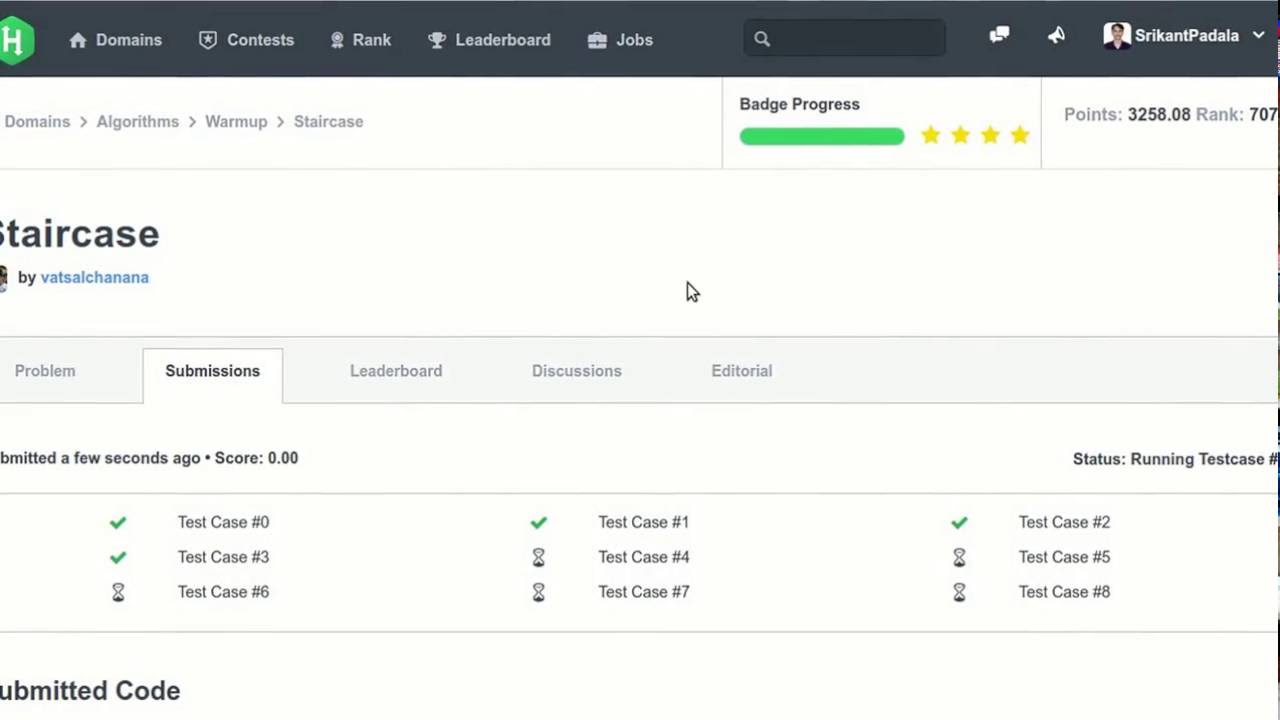 HackerRank | Staircase Solution