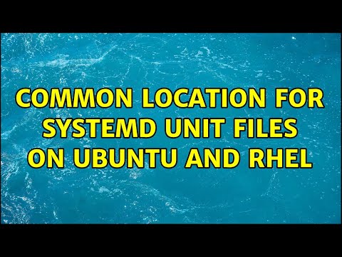 Common location for systemd unit files on Ubuntu and RHEL