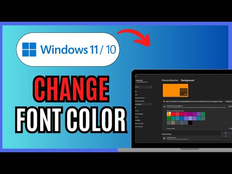 How to CHANGE DESKTOP FONT COLOR on WINDOWS 2024!