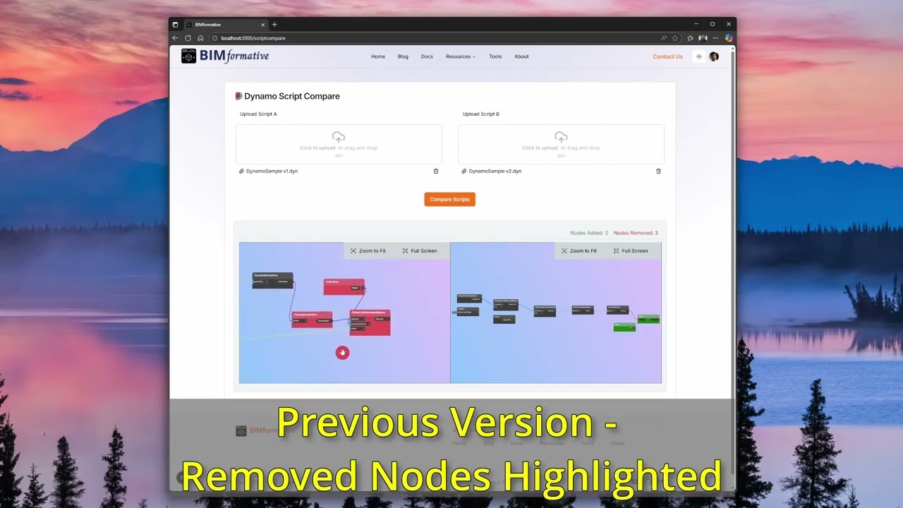 Dynamo Script Compare Tool on BIMformative