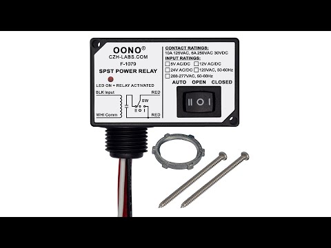 Plastic Enclosure Wired 10 Amp Power Relay Module, SPST-NO + Override SwitchModel: F-1079 series