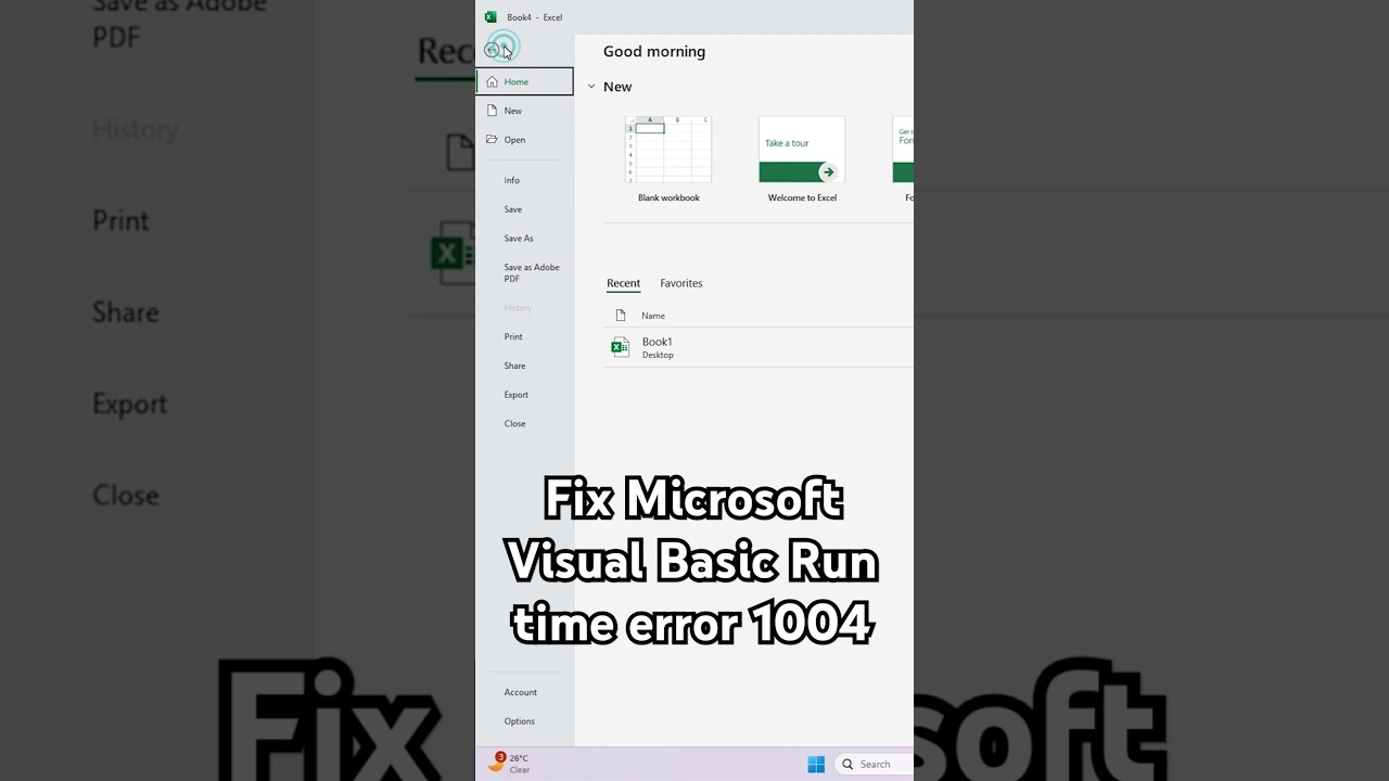 How to Fix Microsoft Visual Basic Run time error 1004