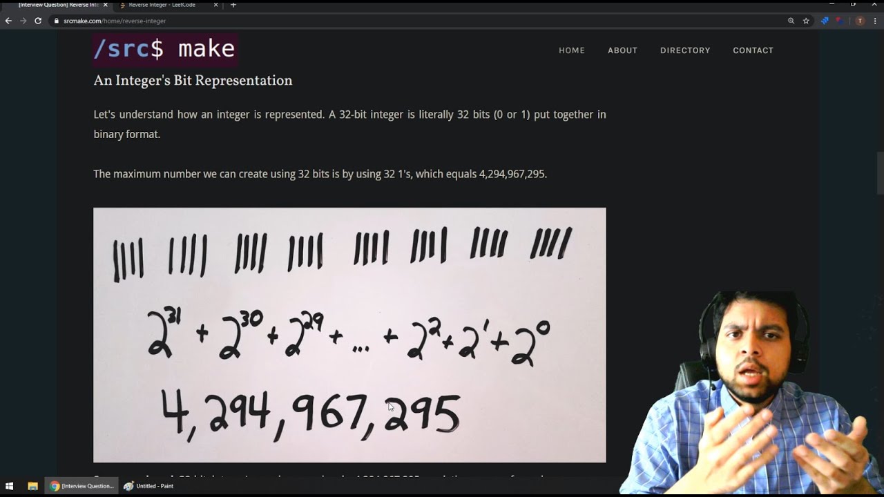 [Interview Question] Reverse Integer (with Binary Number Explanation)