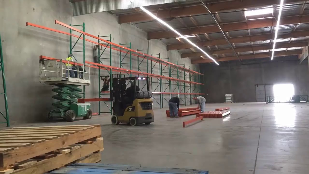 Pallet Rack Installation, Time Lapse