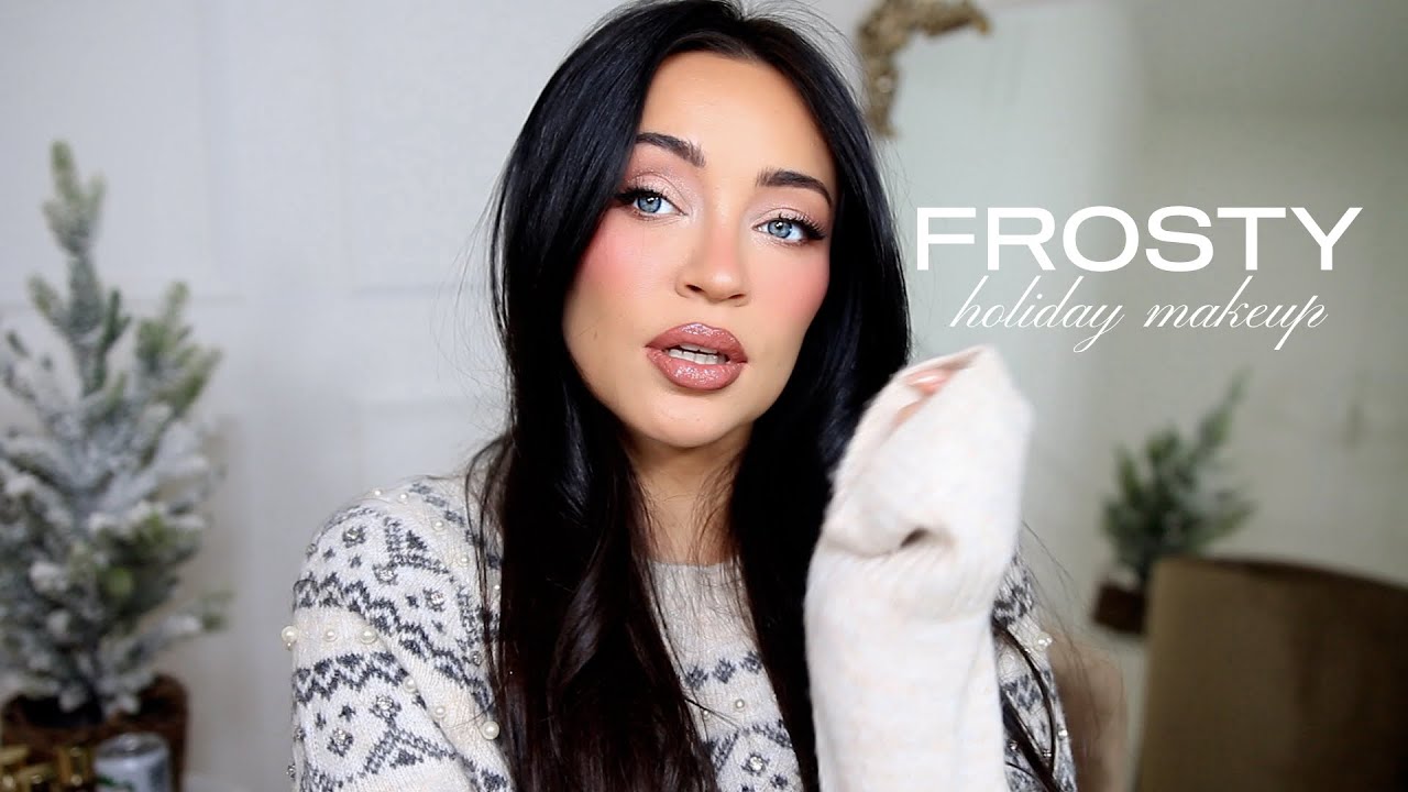 frosty holiday makeup tutorial ❄️✨