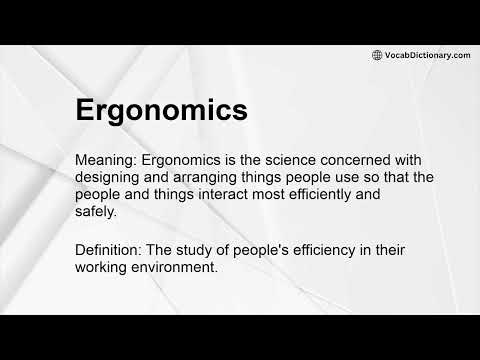 Ergonomics Meaning