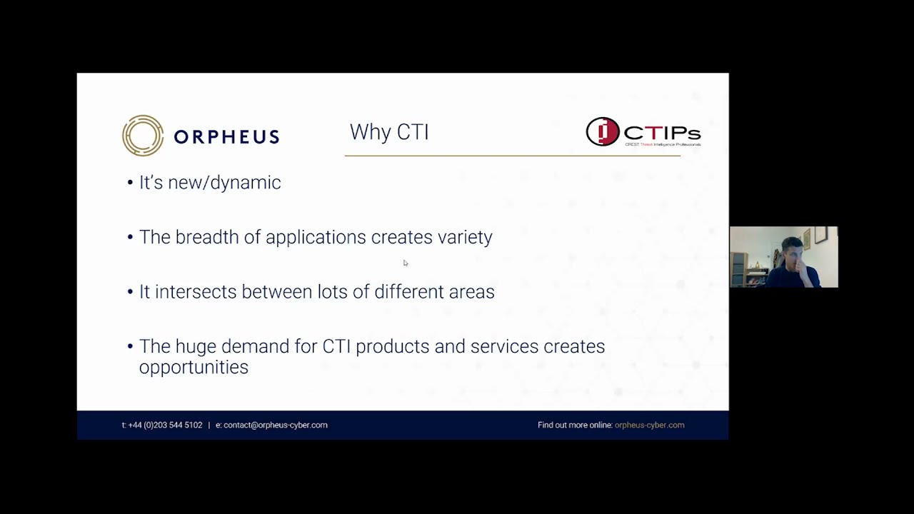 Careers in Cyber Threat Intelligence - Oliver Fairbank (Orpheus Cyber) | CREST Careers Evening
