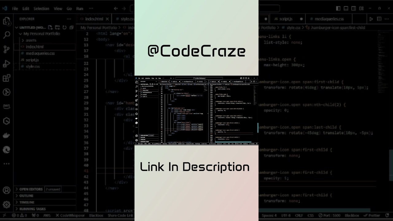 How to create a Responsive Navbar with Hamburger Menu #Code #codinglife #devotional