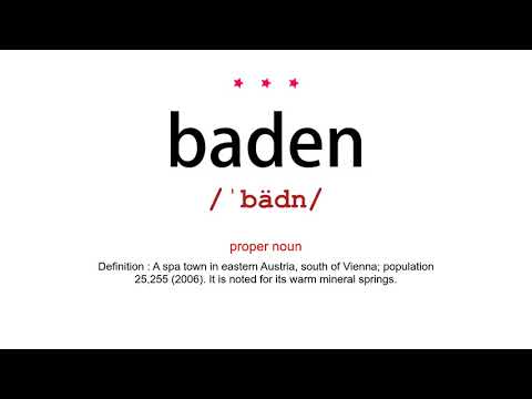 How to pronounce baden - Vocab Today