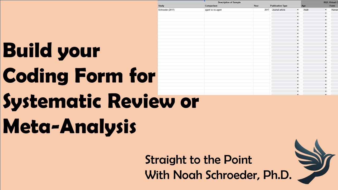 How To: Build a Coding Form (Meta-Analysis and Systematic Review)