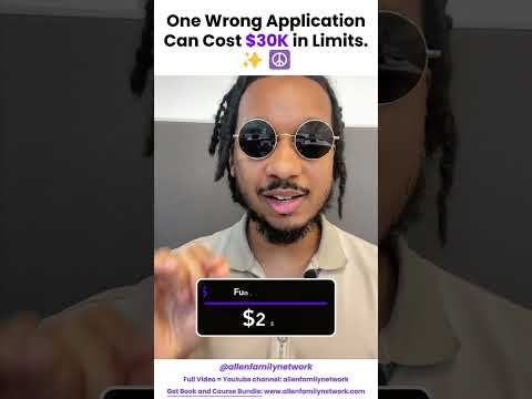 One Wrong Application Can Cost $30K in Limits. ✨☮