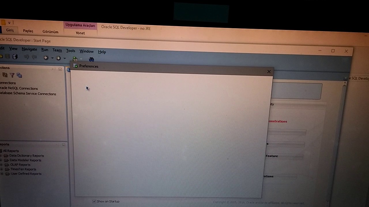 Oracle SQL Developer Windows GUI Problem solution