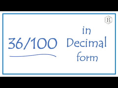 36/100 as a Decimal