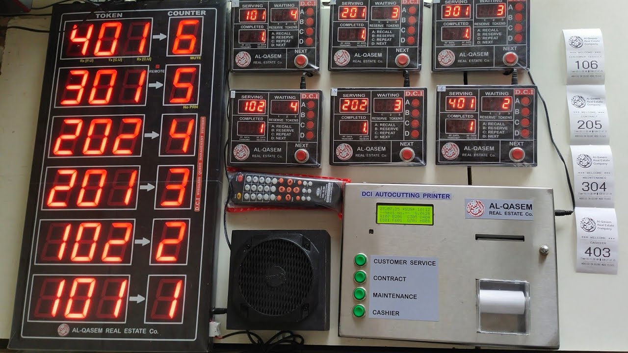 6 counter queue management system 