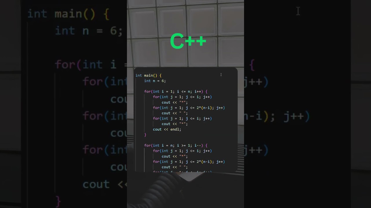 Butterfly Pattern in Code #python #coding #programming#butterfly #c #virulshorts #sigma #algorithm