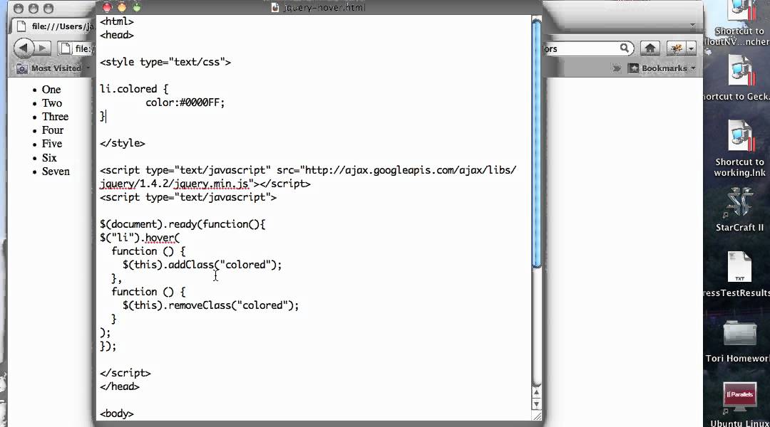 JS 4U 69: JQuery Hover Function