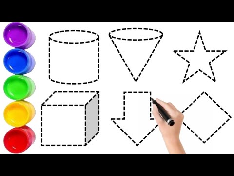 Toddler Learning Video: Shapes and Colors | 2D Shape Song for Preschoolers