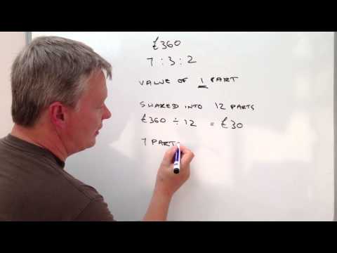 How to calculate ratio - sharing money GCSE question
