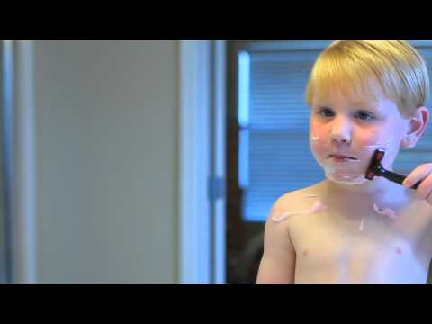 Luke Shaving for 1st Time