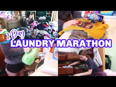 MASSIVE 2 DAY LAUNDRY MARATHON 2021 | Mom Laundry Routine 2021