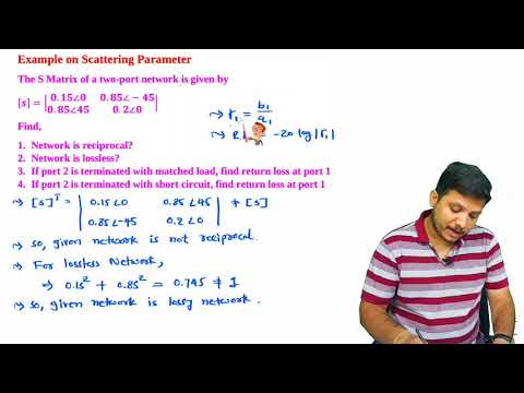 Learn Example on Scattering Parameters ScatteringParameters SParameters Problem - Mind Luster