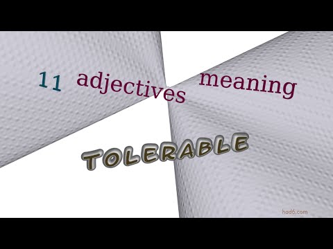 tolerable - 13 adjectives meaning tolerable (sentence examples)