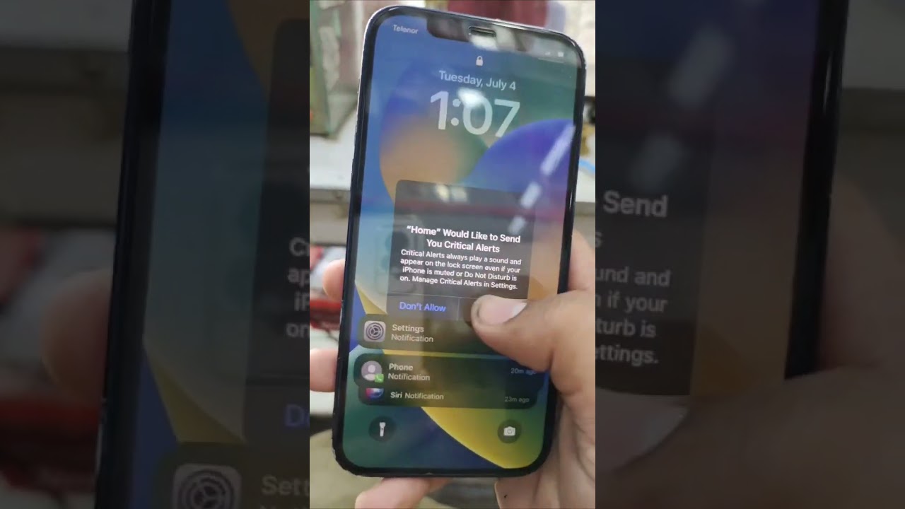 Iphone critical alerts problem